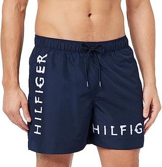 Tommy Hilfiger Short de Bain Homme Medium Drawstring Mi-Long, Bleu (Desert Sky), S