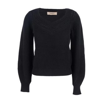 Twinset Schwarzes Sweater-Set mit Maglia - - Knitwear - Damen - Schwarzk - S