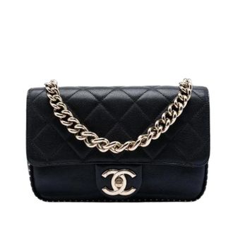 Chanel Pre-owned Quilted Caviar Leather Satchel - - Pre-owned - Damen - Schwarzk - ONE SIZE