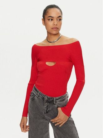 Pinko Pullover Amaranto 102799 A170 Rot Slim Fit