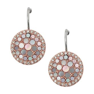 Fossil Ohrringe Für Frauen, 1,27 Cm Rose Gold Edelstahl-Ohrringe, JF01737791