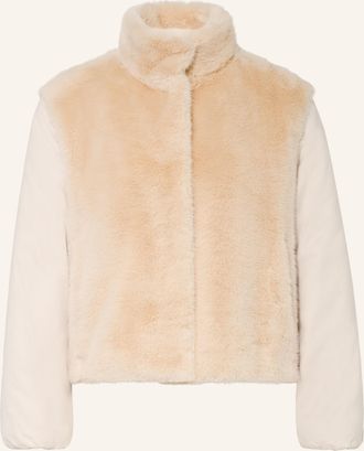Herno Herno Kunstfell-Jacke Im Materialmix weiss