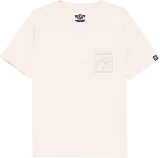 Sport b. T-Shirt mit Logo-Stickerei - Nude