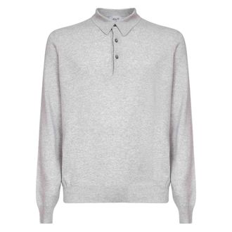 D4.0 Homme, Pulls, Gris, Taille: XL Polo c&ocirc;tel&eacute; &agrave; trois boutons