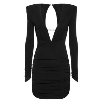 Philipp Plein Lang&auml;rmeliges Minikleid - - Dresses - Damen - Schwarzk - M