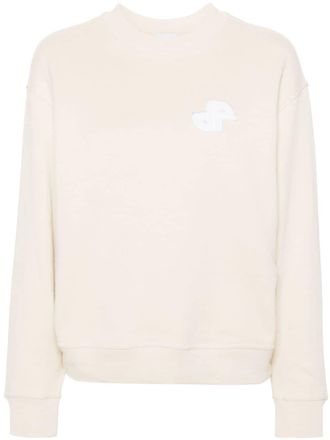Patou sweat en coton biologique à appliqué JP - Tons neutres