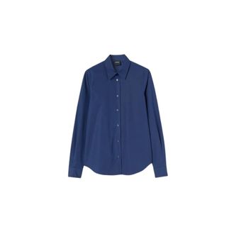Aspesi Klassisches Popeline-Hemd - - Blouses & Shirts - Damen - Blau - M