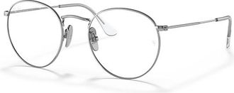 Ray-Ban Round Titanium Optics Silber Fassung Klar Glas 50-21