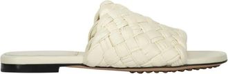 Bottega Veneta Slipper & Pantoletten - Woven Leather Mules - Gr. 36,5 (EU) - in Beige - f&uuml;r Damen