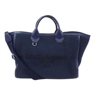 Dolce & Gabbana unisex, Pre-owned, Bleu, Taille: ONE Size Sac cabas en cuir Pre-owned