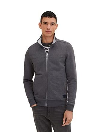 Tom Tailor Hommes Sweat-shirt 1037049, 11086 - Dark Grey Melange, S