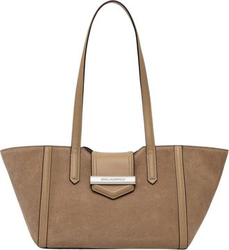 Karl Lagerfeld K Nova Small Suede Tote - - Bags - Damen - Beige - ONE SIZE