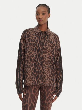 adidas Hemdjacke Seasonal Essentials Leopard Print JZ0297 Braun Loose Fit