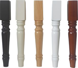 Generic Unbehandelte ESS Tischkufen Im Landhausstil - Ersatzbeine F&uuml;r K&uuml;cheninseln - 4er-Set DIY-Kaffeetisch- Und Stuhlbeine(Schwarz,43cm/17in)