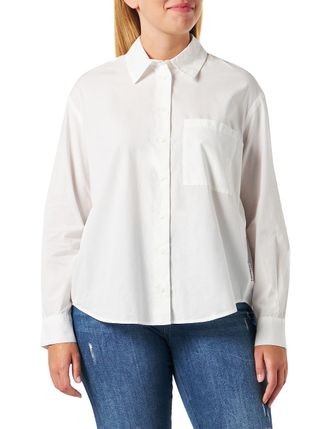 Marc O'Polo Damen B41110542357 Bluse, Silky White, XL EU