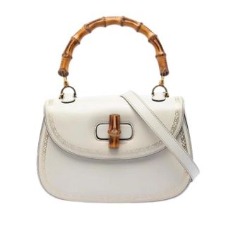 Gucci Sacoche Bamboo Pre-owned - Femme - Pre-owned - Blanc - Taille: ONE Size