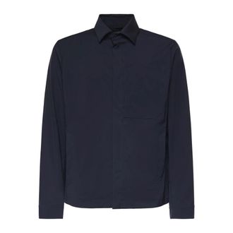 Herno Lang&auml;rmlige Hemdjacke - - Shirts - Herren - Blau - 2XL