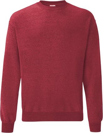 Fruit Of The Loom Herren 62-202-0 Set-IN Sweatshirts 1er/2er, Vintage Heather Red + 1 HLKauf-Notizblock, XXL