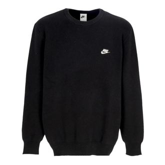 Nike Baumwoll-Rundhals-Pullover - - Sport - Herren - Schwarzk - XL