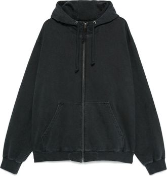 Maison Margiela Hoodie mit Logo-Stickerei - Grau