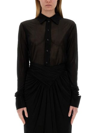 Saint Laurent Viscose Jersey Shirt - Black