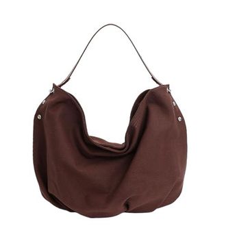 Generic Maillard Sac fourre-tout utilitaire en toile de grande capacit&eacute;, sac fourre-tout r&eacute;tro, couleur unie, sac &agrave; bandouli&egrave;re pour voyage, shopping, travail