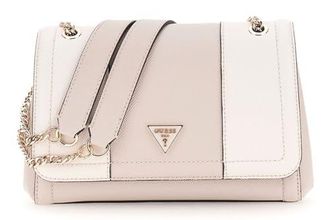Guess Noelle II Convertible Xbody Flap Bag Cream White/Taupe