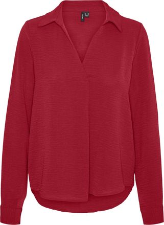 Vero Moda VMALVA L/S Collar TOP WVN GA
