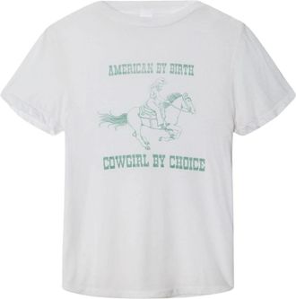 Re/Done Femme, Tops, Blanc, Taille: 40 FR T-shirt Intemporel en M&eacute;lange de Coton