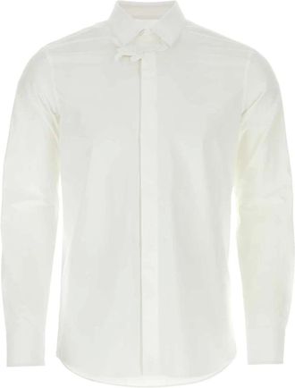 Valentino Garavani Homme, Chemises, Blanc, Taille: M Chemise en popeline avec patch fleur