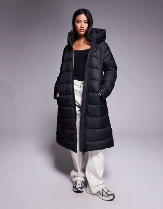 Barbour Olivio - Doudoune longue oversize - Noir