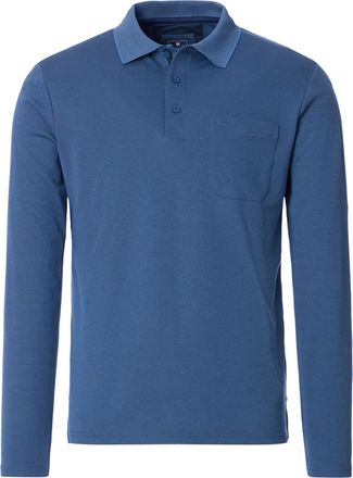 Redmond Polo-Shirt Langarm Uni nah 113 blau XXL