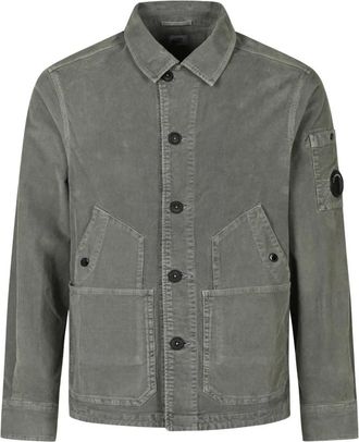 C.P. Company Cord-Blazer mit Knopf und Linse - - Jackets - Herren - Grau - L