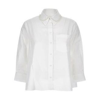 Simone Rocha Femme, Blouses et Chemises, Blanc, Taille: 36 FR Chemise Coupe Classique