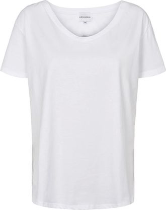 Americandreams Americandreams, Femme, Tops, Blanc, Taille: 44 FR T-shirt Signature Col Rond