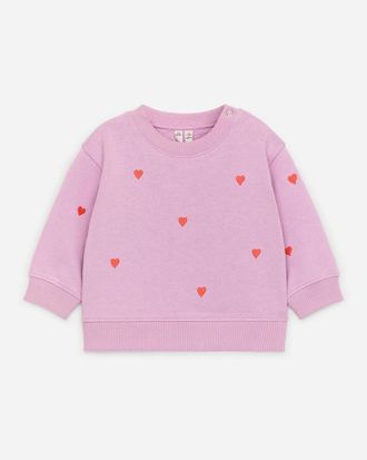 Arket Baumwoll-Sweatshirt Mit Stickerei -Rosa