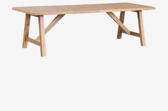 Sklum Rechteckiger Gartentisch aus Dubai-Akazienholz Rustikales Akazienbraun 260 x 100 cm