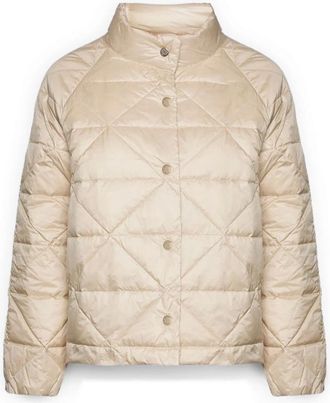 Elena Miro Femme, Vestes, Beige, Taille: 54 FR Doudoune l&eacute;g&egrave;re matelass&eacute;e en nylon