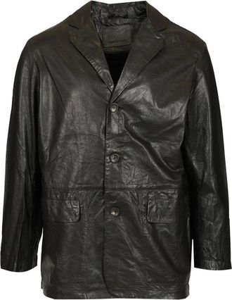 Giorgio Brato Homme, Vestes, Noir, Taille: L Blazer en agneau
