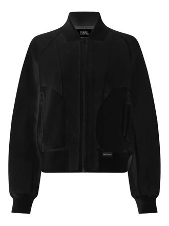 Karl Lagerfeld Bomberjacke mit Rei&szlig;verschluss - Schwarz