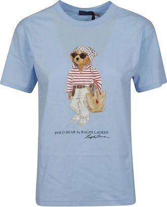 Polo Ralph Lauren Femme, Tops, Bleu, Taille: 36 FR T-shirt Ours