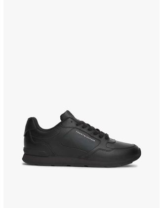 Tommy Hilfiger Leichte Sneaker in Schwarz mit Leder und Logo