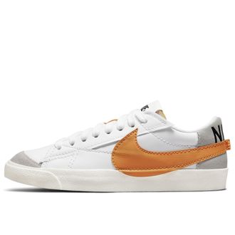 Nike Nike Damen Blazer Low 77 Jumbo Sneaker, White/Orange/Grey, 41 EU
