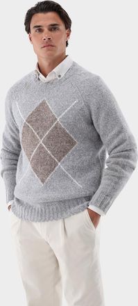 van Laack Rundhalspullover mit Argyle-Muster