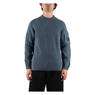 C.P. Company Full Rib Rundhals-Strickpullover - - Knitwear - Herren - Blau - M