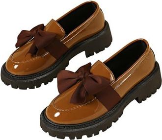 Generic Mocassins pour femme avec noeud - Chaussures plates confortables à enfiler - Style décontracté - Bout rond - Légères et respirantes - Chaussures à tal