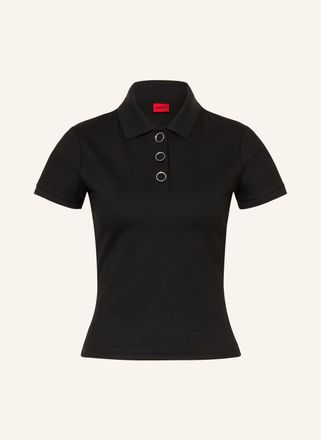 HUGO BOSS Hugo Jersey-Poloshirt Dereyel schwarz