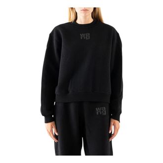 Alexander Wang Femme, Sweatshirts et sweats &agrave; capuche, Noir, Taille: 42 FR Essential Crew Sweat