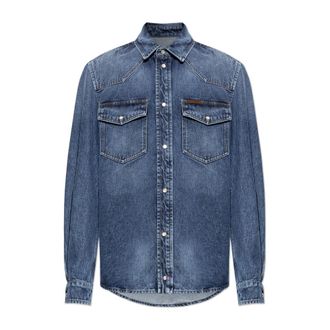 Moncler Denimhemd - - Shirts - Herren - Blau - S