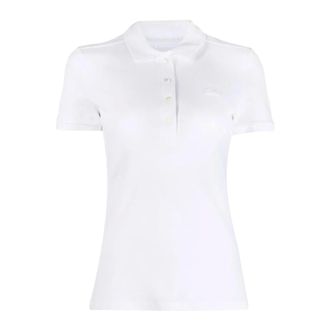 Lacoste Polo L.12.D Slim Fit en mini piqu&eacute; stretch - Femme - Tops - Blanc - Taille: 34 FR